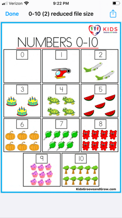 Numbers 0-10 - kidsgrooveandgrow.com