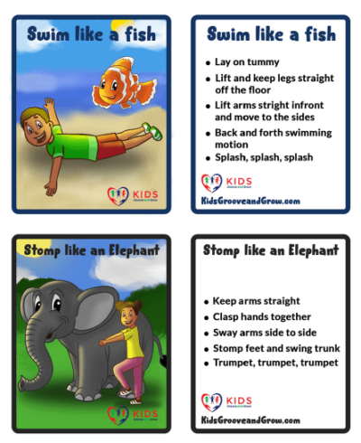 Animal Walks Action Cards – Gross Motor Activities for Kids
