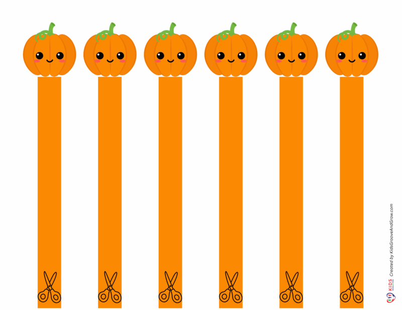 Pumpkin Scissor Skills Worksheets – Preschool Cutting Practice ...
